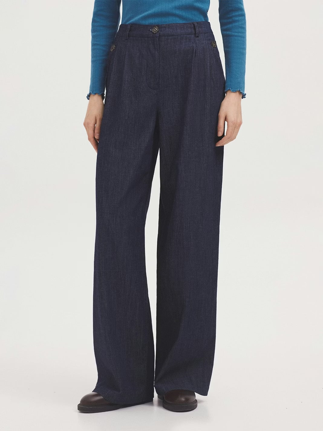 Darted Blue Denim Jean